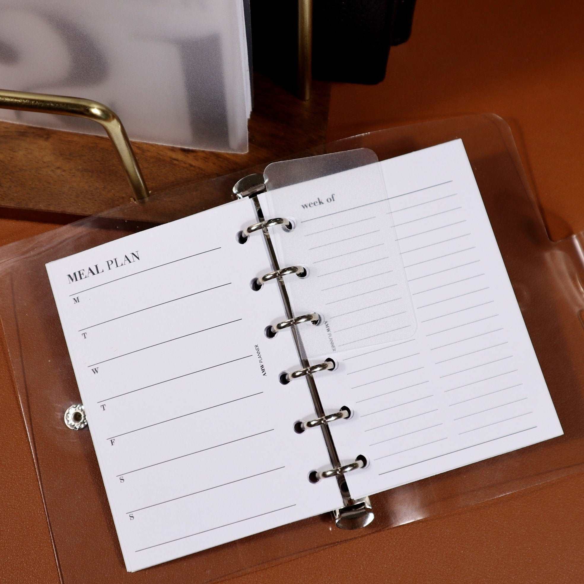 食事プランの食料品リストの挿入物